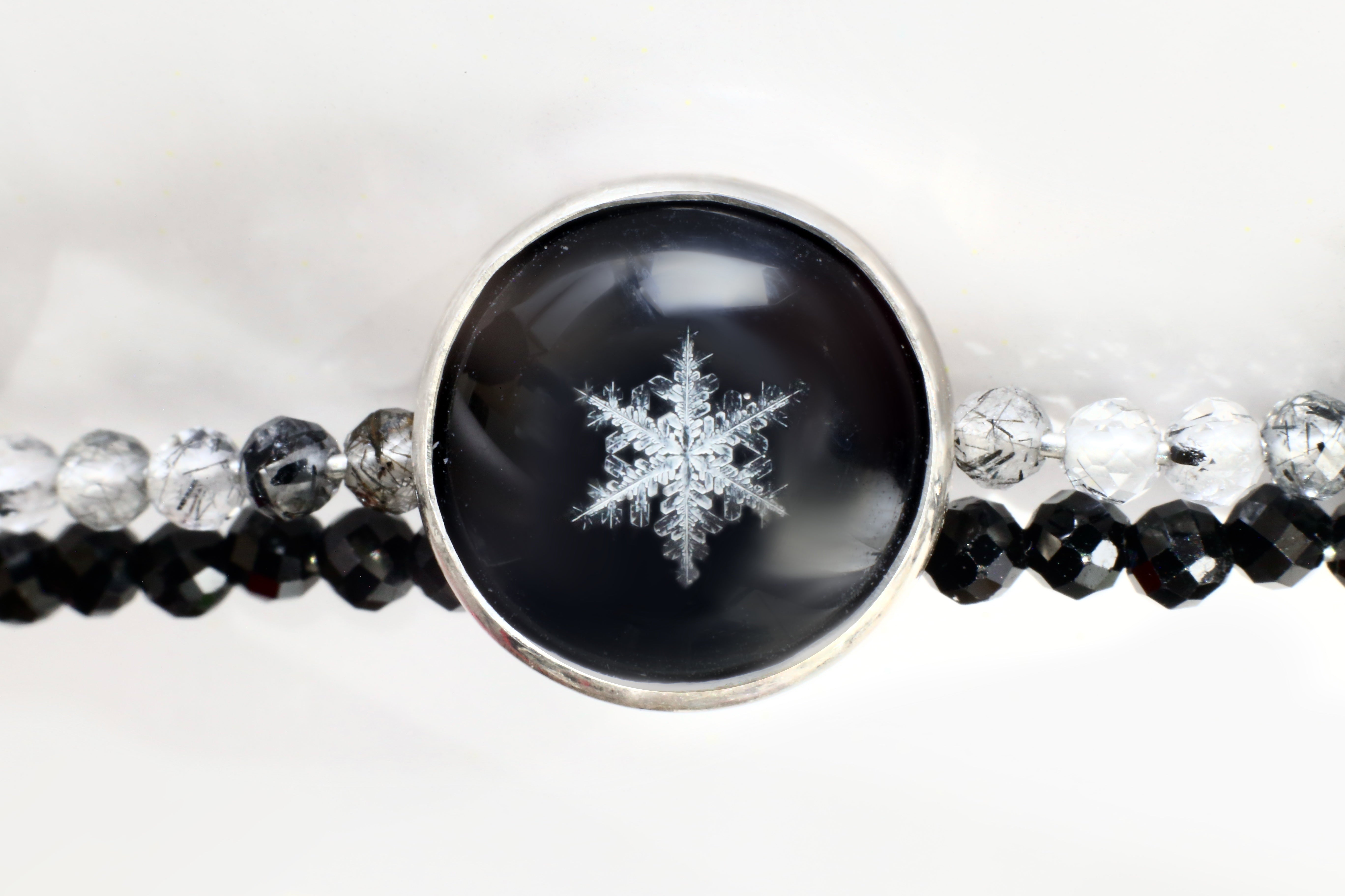 Real snowflake jewellery. Preserved snowflake bracelet – Snowglobe Jewelry